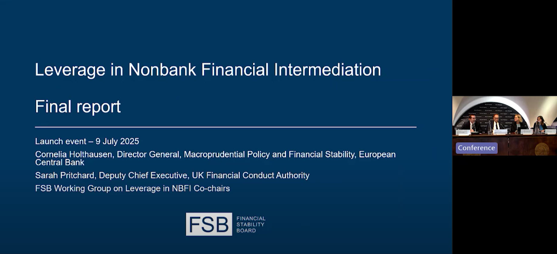 Public webinar on the FSB’s recommendations to address leverage in nonbank financial ...